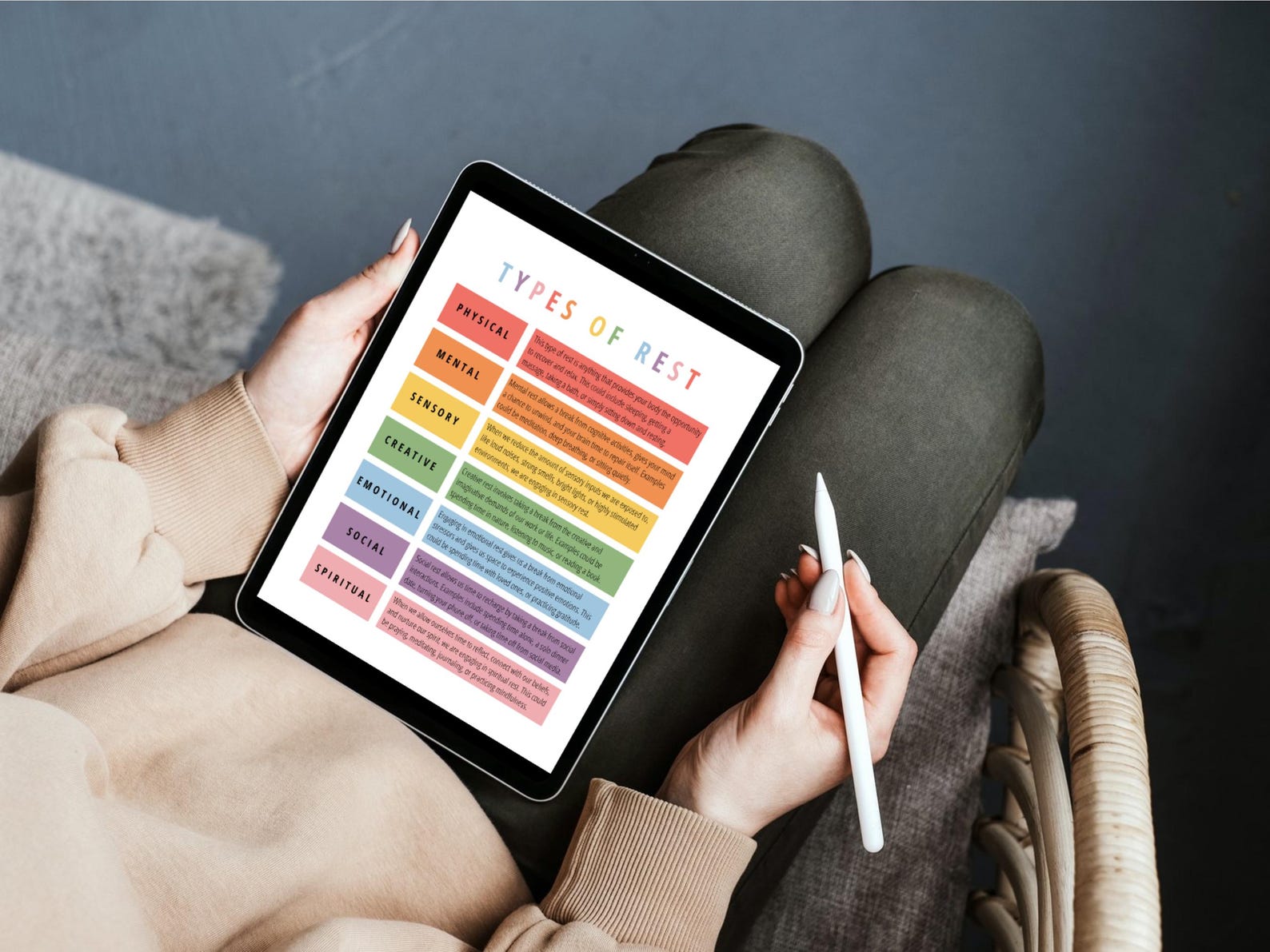 Types of Rest, Therapy Office Decor, School Counselor, CBT Print ...