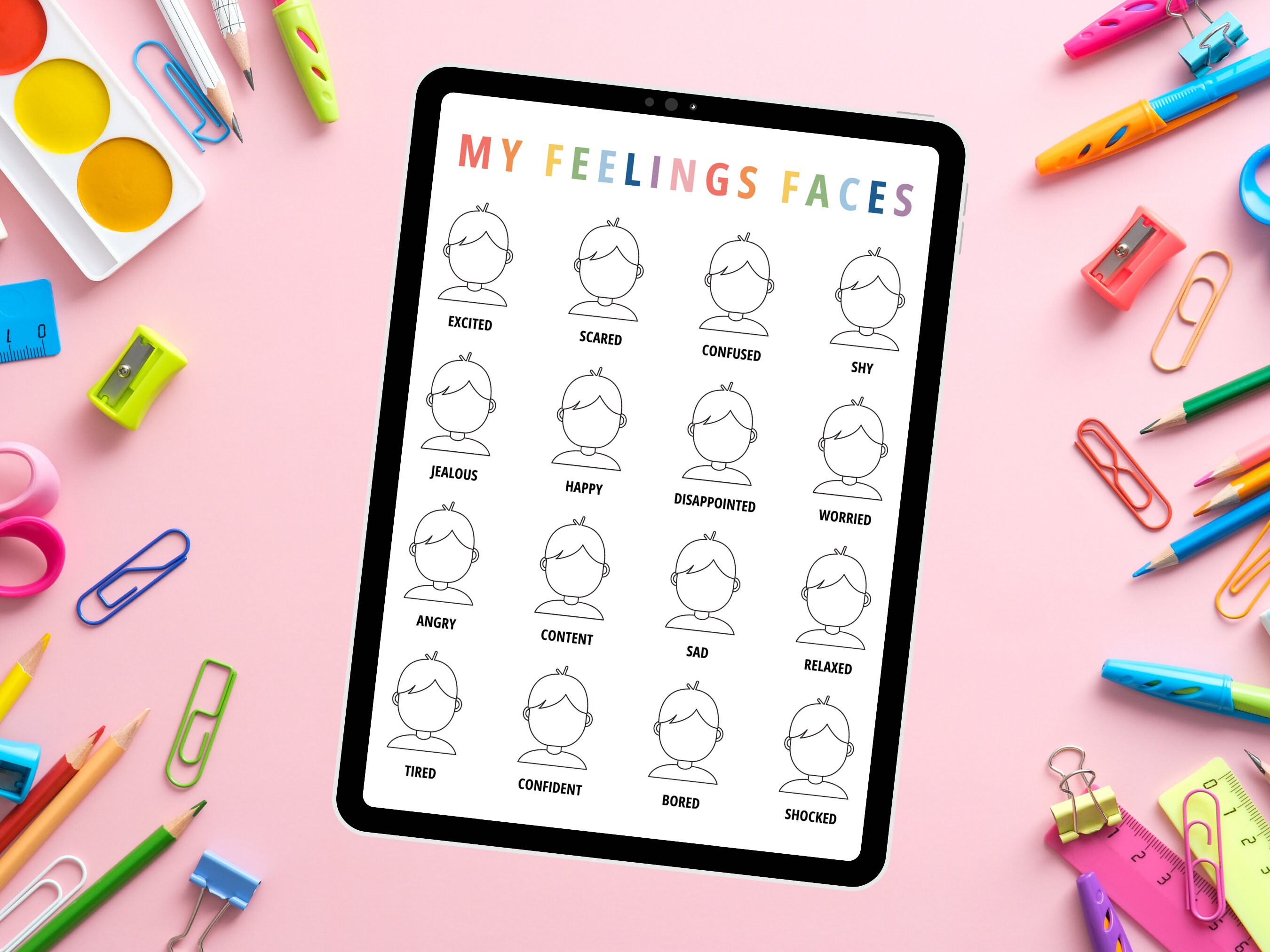 Feelings Poster Zones of Regulation Emotions Worksheet - Etsy