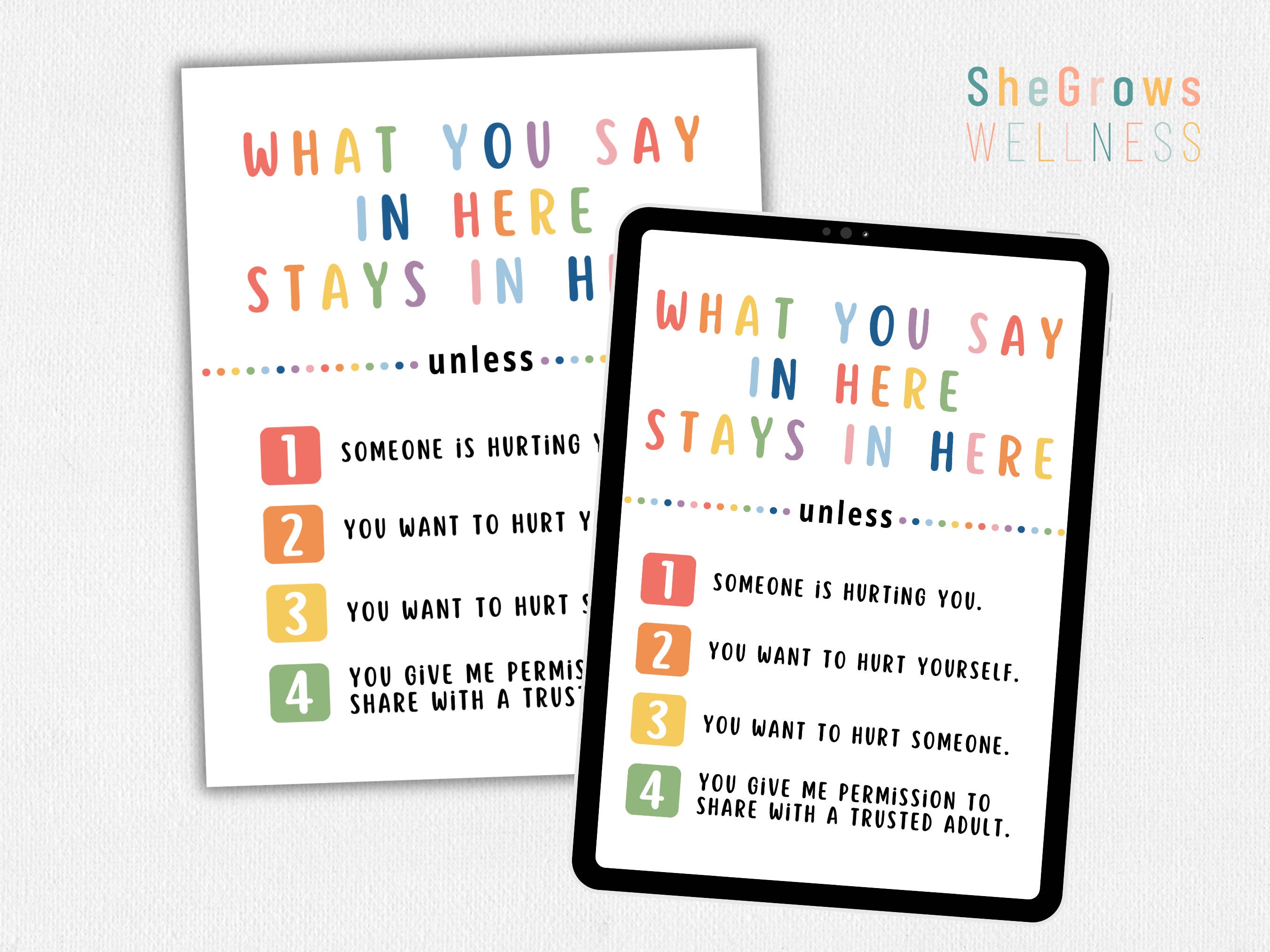 Confidentiality Poster, School Counselor, Therapy Office Decor ...