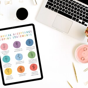 Radical Acceptance Coping Statements, CBT Print, DBT Skills, Therapy ...