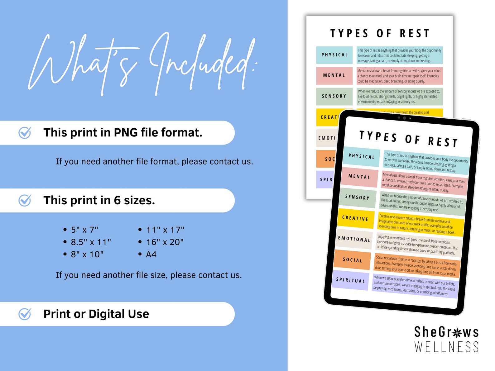 Types of Rest, Therapy Office Decor, Burnout Prevention, Stress ...