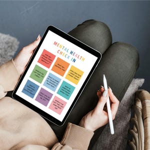 Mental Health Check In, CBT Print, Therapy Office Decor, Self-care ...