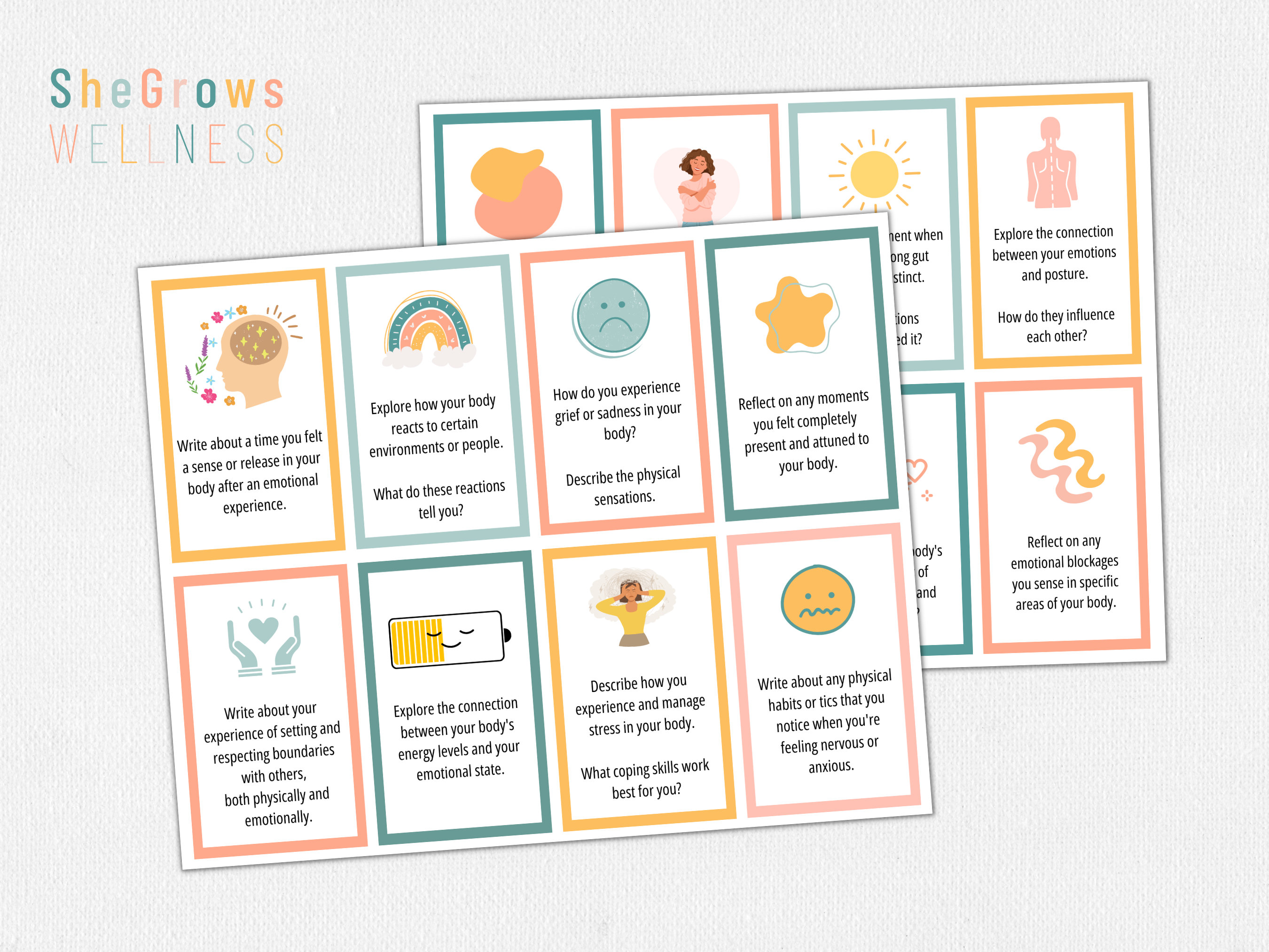 Somatic Therapy Journal Prompts, PTSD, Trauma Therapy, Counseling Tool ...