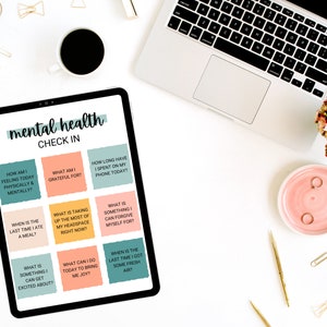 Mental Health Check In, Therapy Office Decor, Self-care Poster ...
