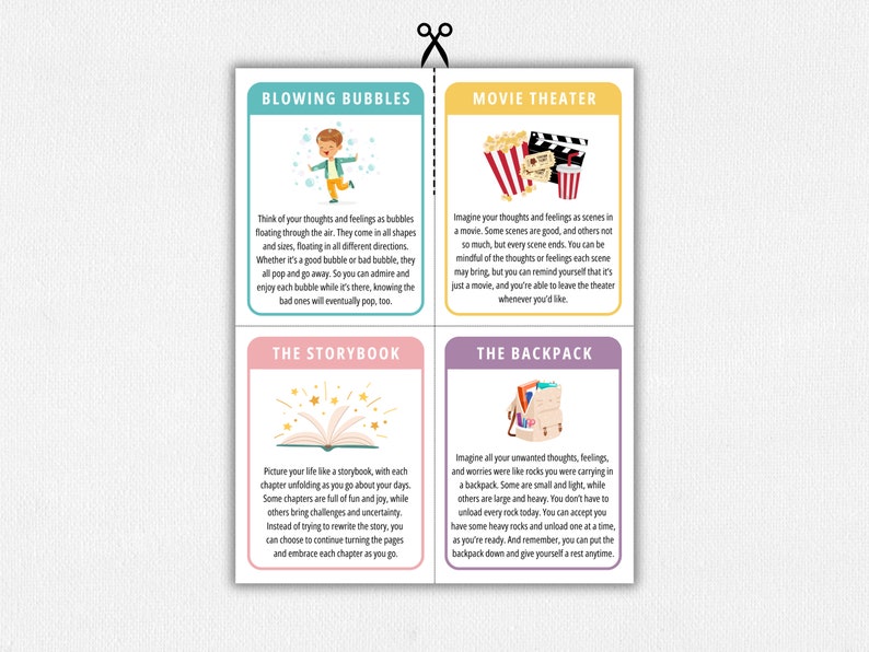 ACT Metaphor Flash Cards, Acceptance and Commitment Therapy Office ...