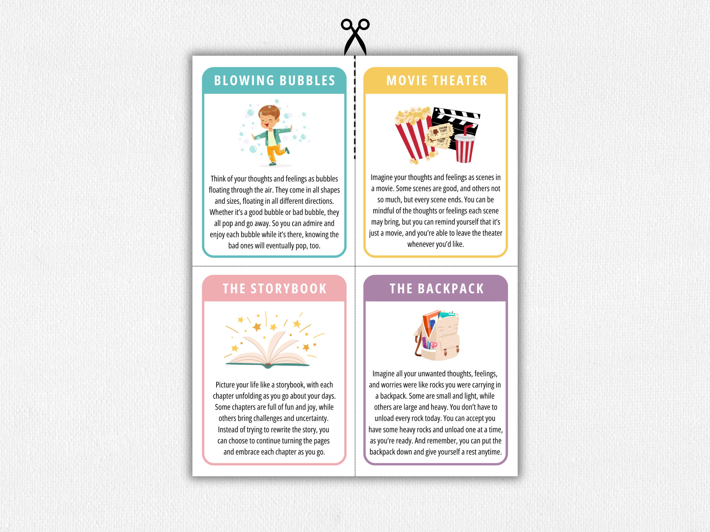 ACT Metaphor Flash Cards Acceptance and Commitment Therapy - Etsy