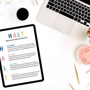 DBT HALT Technique, Coping Skills, Therapy Office Decor, Mental Health ...