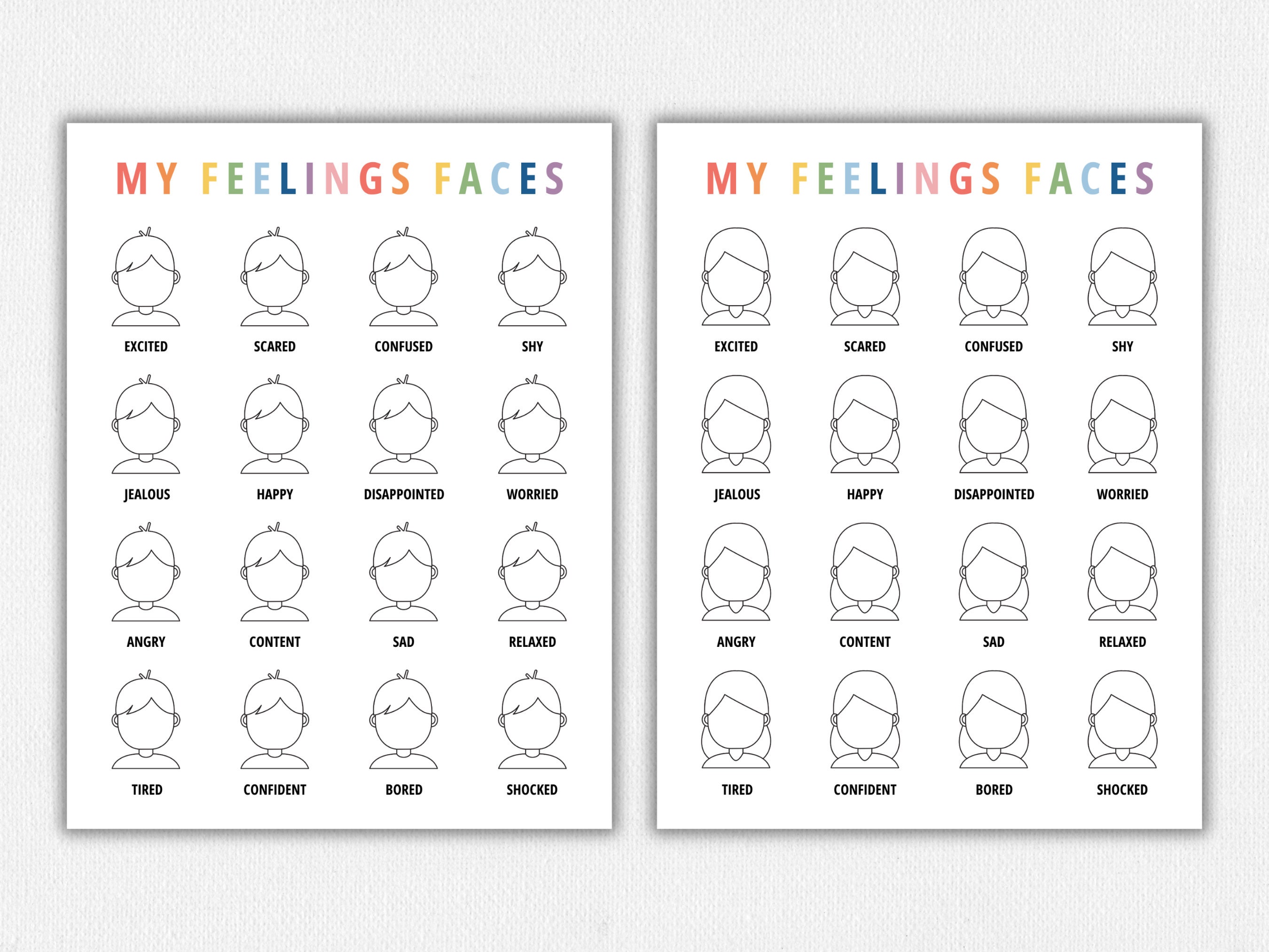 Feelings Poster Zones of Regulation Emotions Worksheet - Etsy