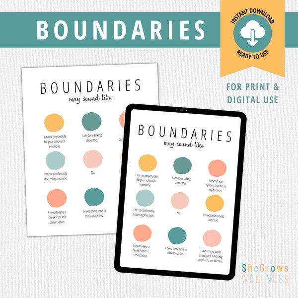 Boundaries Poster - Etsy UK