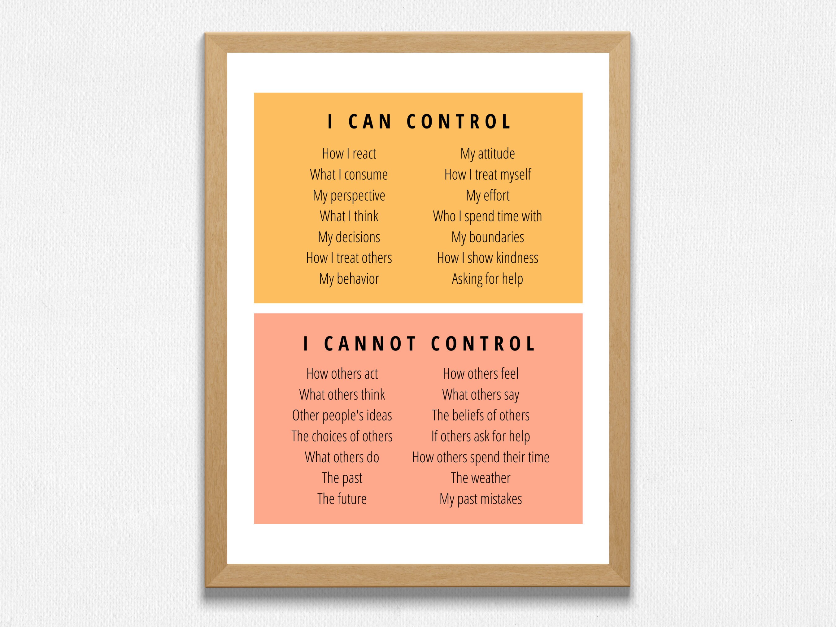 In My Control Poster, Therapist, Mental Health Print, School Counseling ...