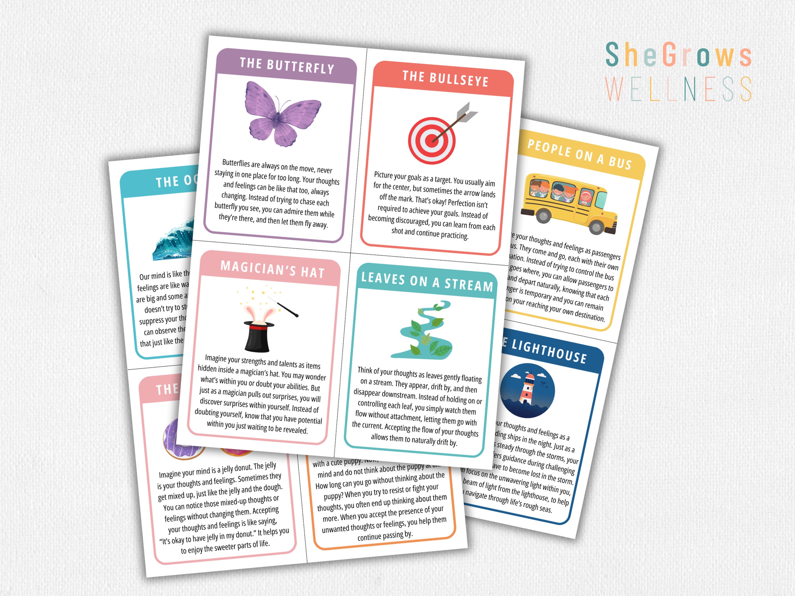 ACT Metaphor Flash Cards Acceptance and Commitment Therapy - Etsy