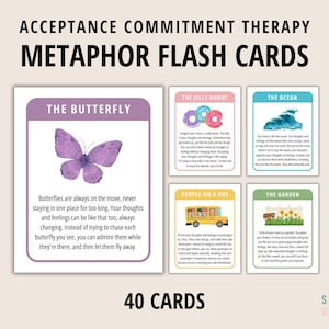 ACT Metaphor Flash Cards, Acceptance and Commitment Therapy Office ...