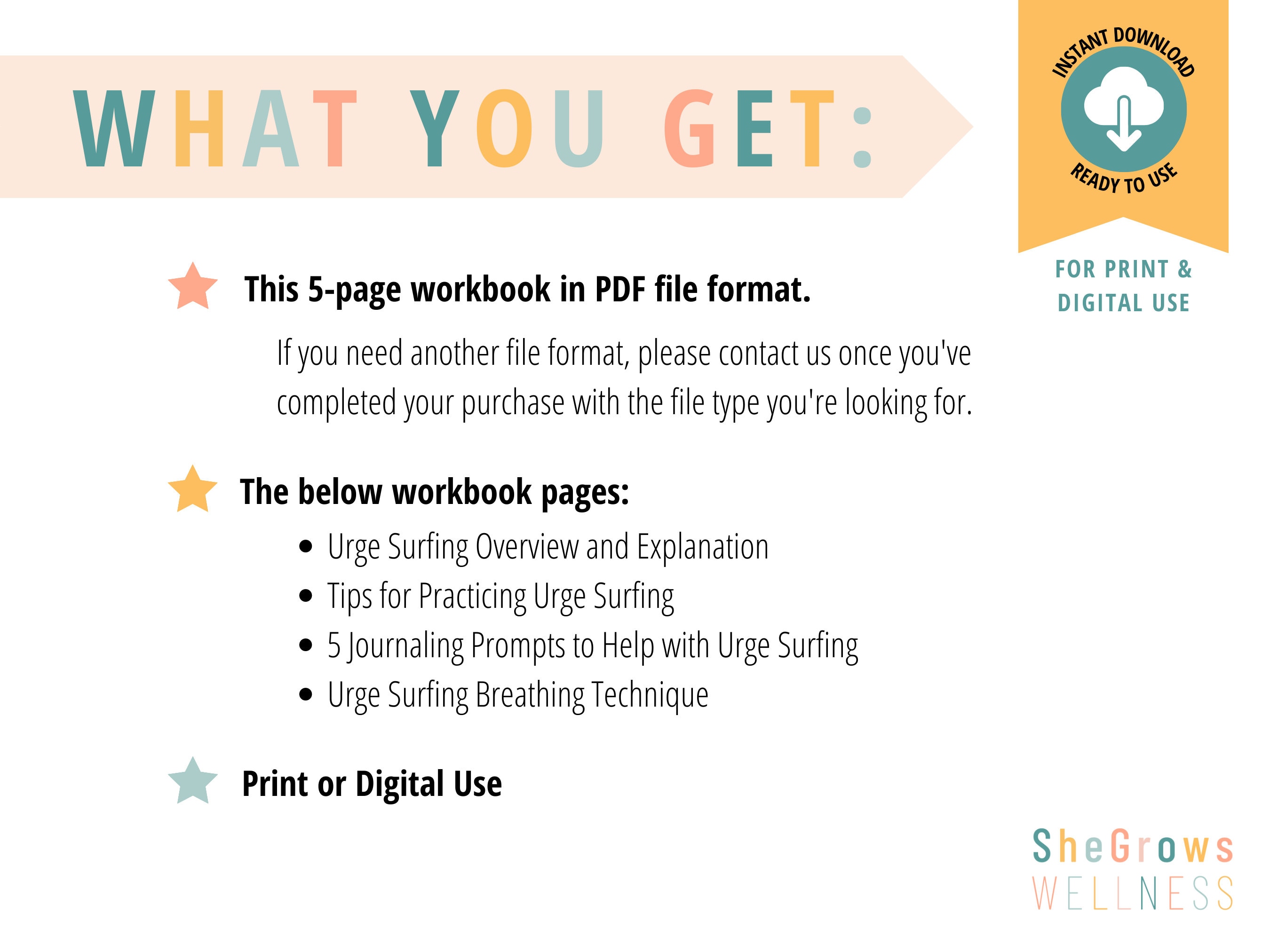 Urge Surfing, DBT, Mindfulness, Therapy Worksheet, Addiction Recovery ...