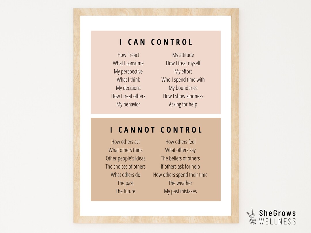 In My Control Poster Therapist Mental Health Print School - Etsy
