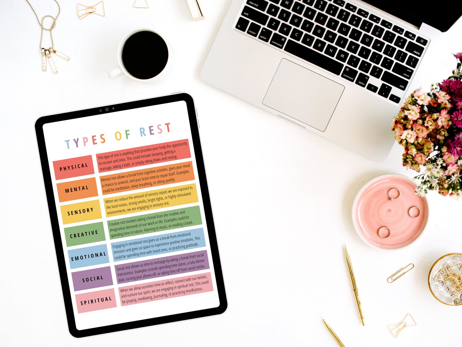 Types of Rest, Therapy Office Decor, School Counselor, CBT Print ...