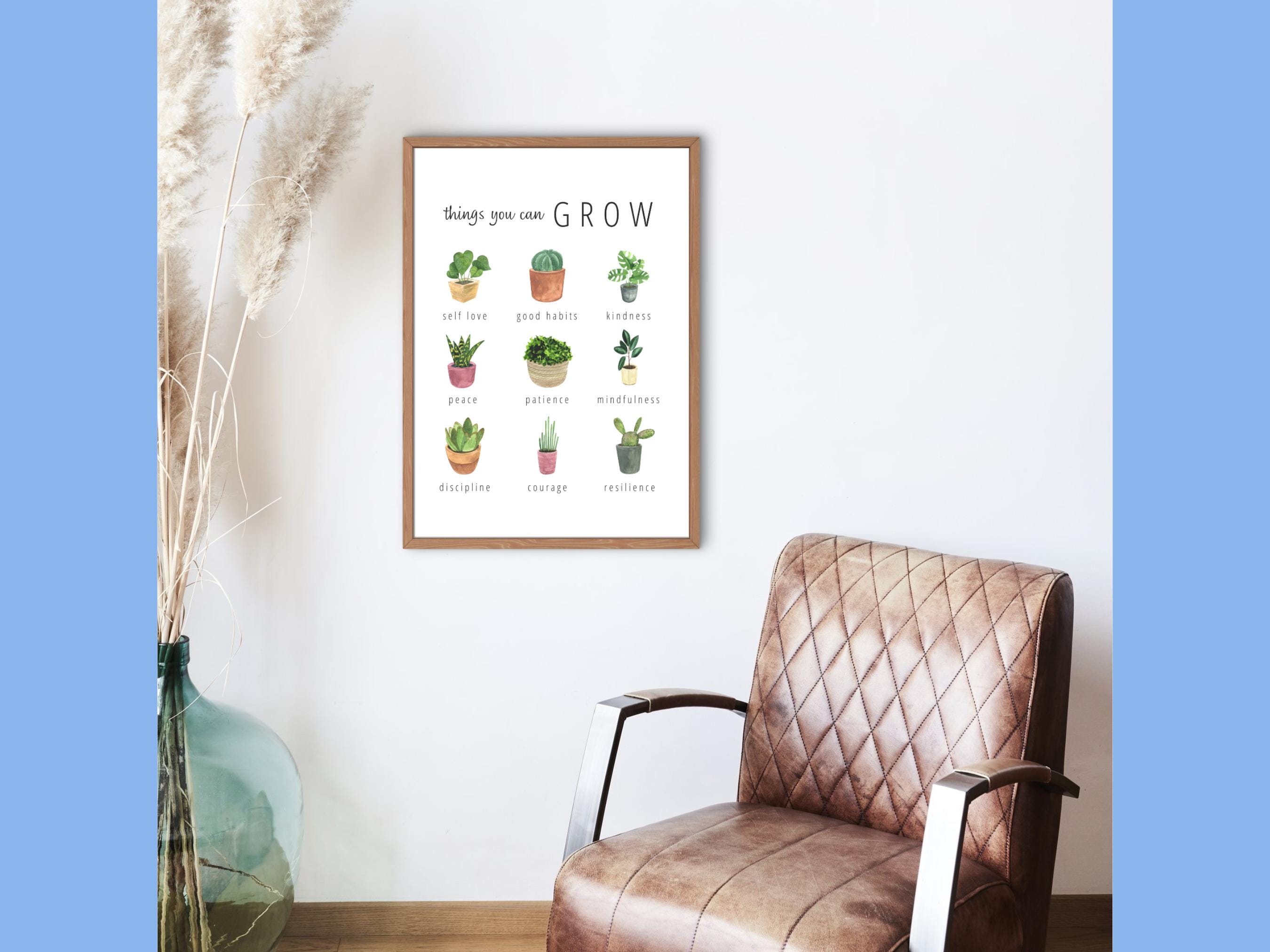 Things You Can Grow, Mental Health Print, Mindfulness, Therapy Office ...