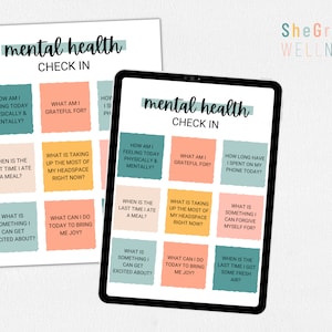 Mental Health Check In, Therapy Office Decor, Self-care Poster ...