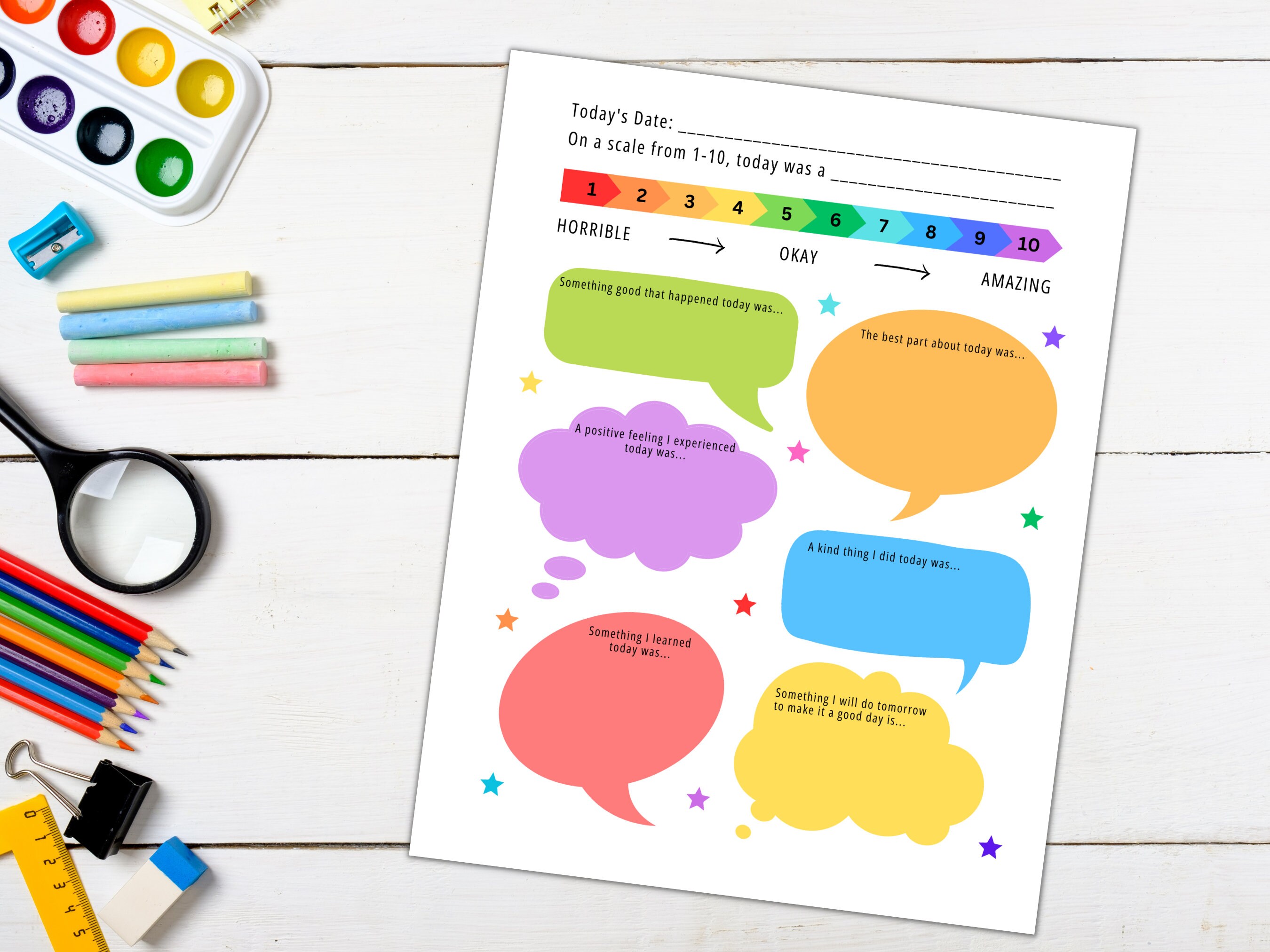 Daily Reflection for Kids, Mental Health Check In, School Counselor ...