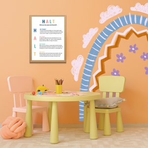 DBT HALT Technique, Coping Skills, Therapy Office Decor, Mental Health ...