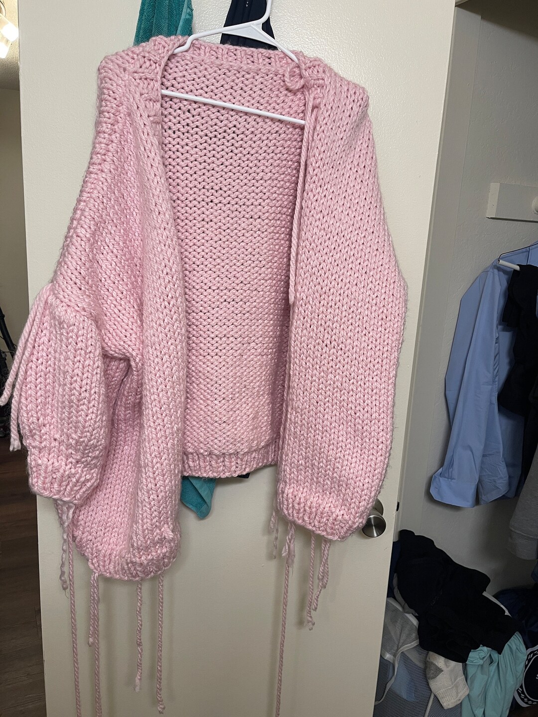 Handmade Ariana Grande Inspired Pink Knitted Cardigan - Etsy