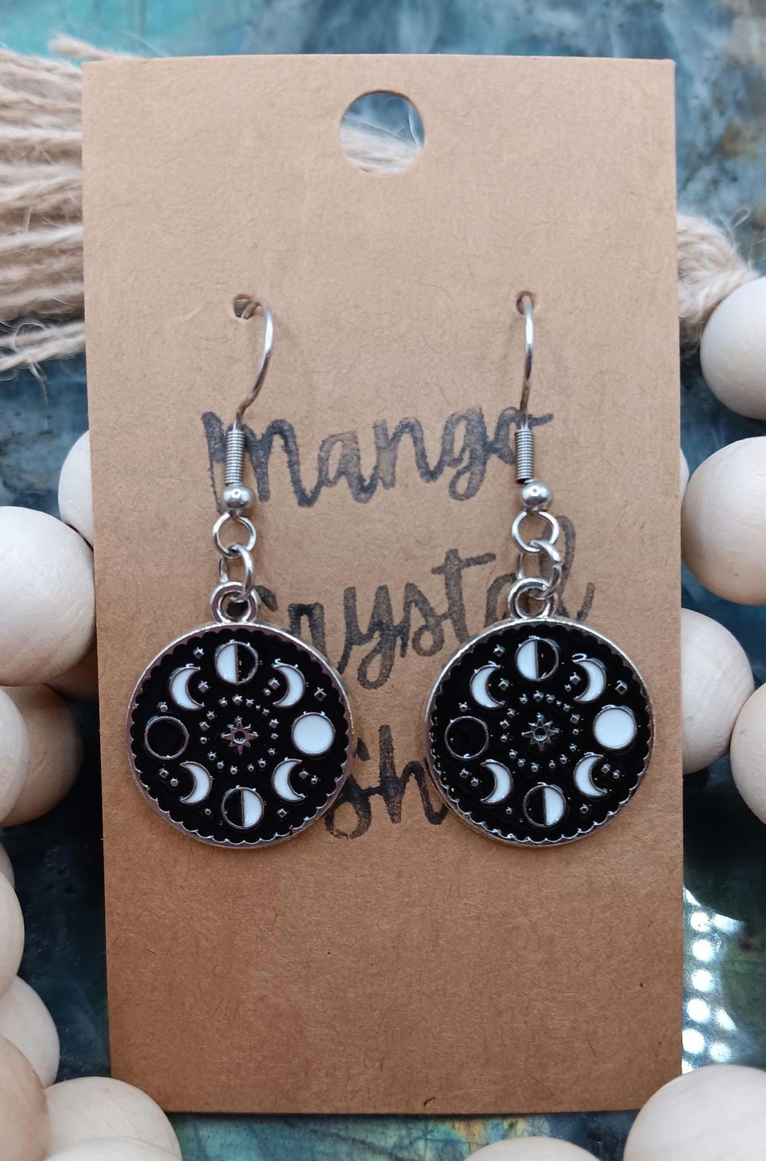 Handmade Moon Phase Earrings - Etsy