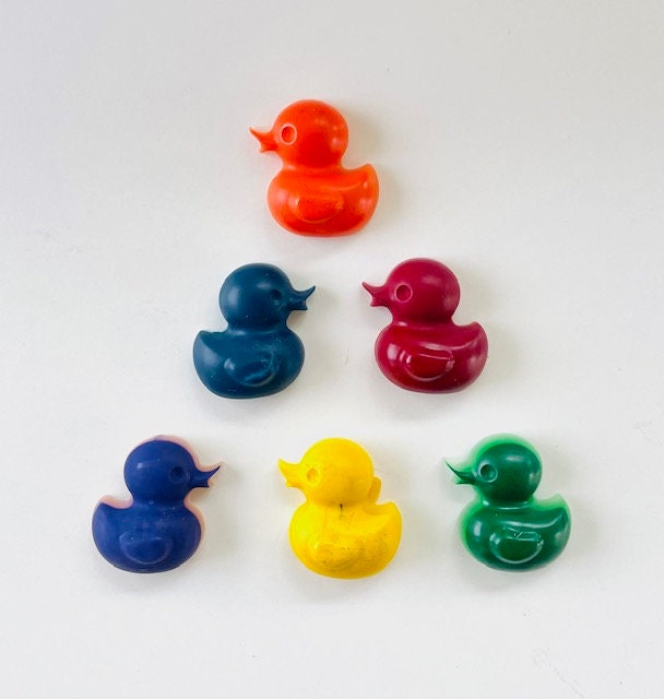 Duck Crayons, Rubber Ducky, Kids Birthday Favor, Party Favor, Kids ...