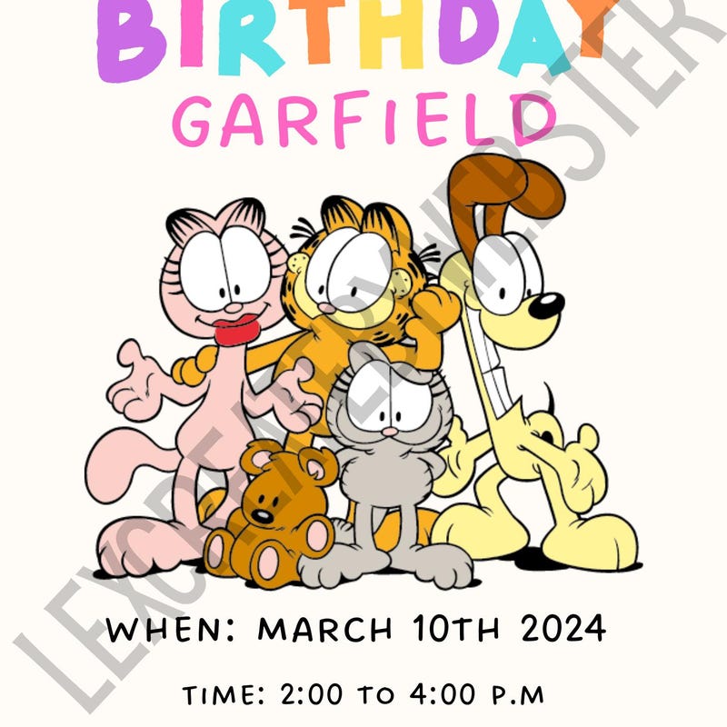 Garfield Party - Etsy