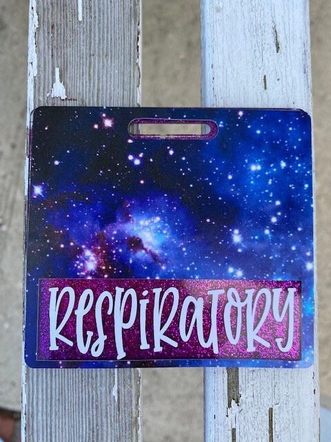 Glitter Galaxy Badge Buddy Personalized Badge Buddy Space - Etsy