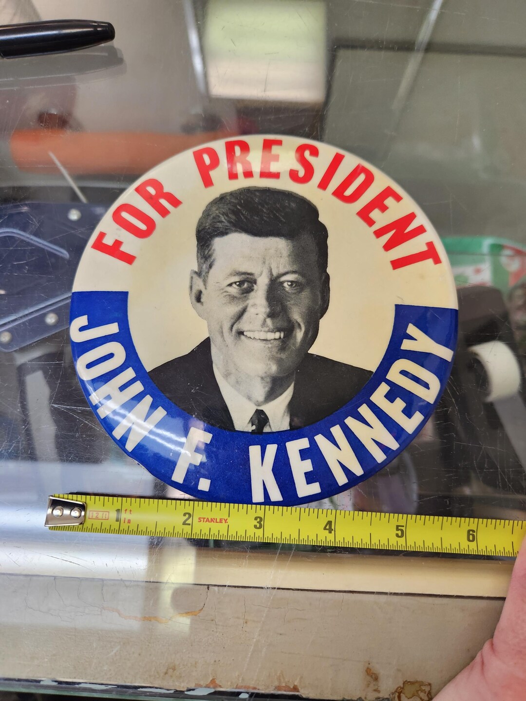 Vintage Oversize JFK Political Campaign Button - Etsy