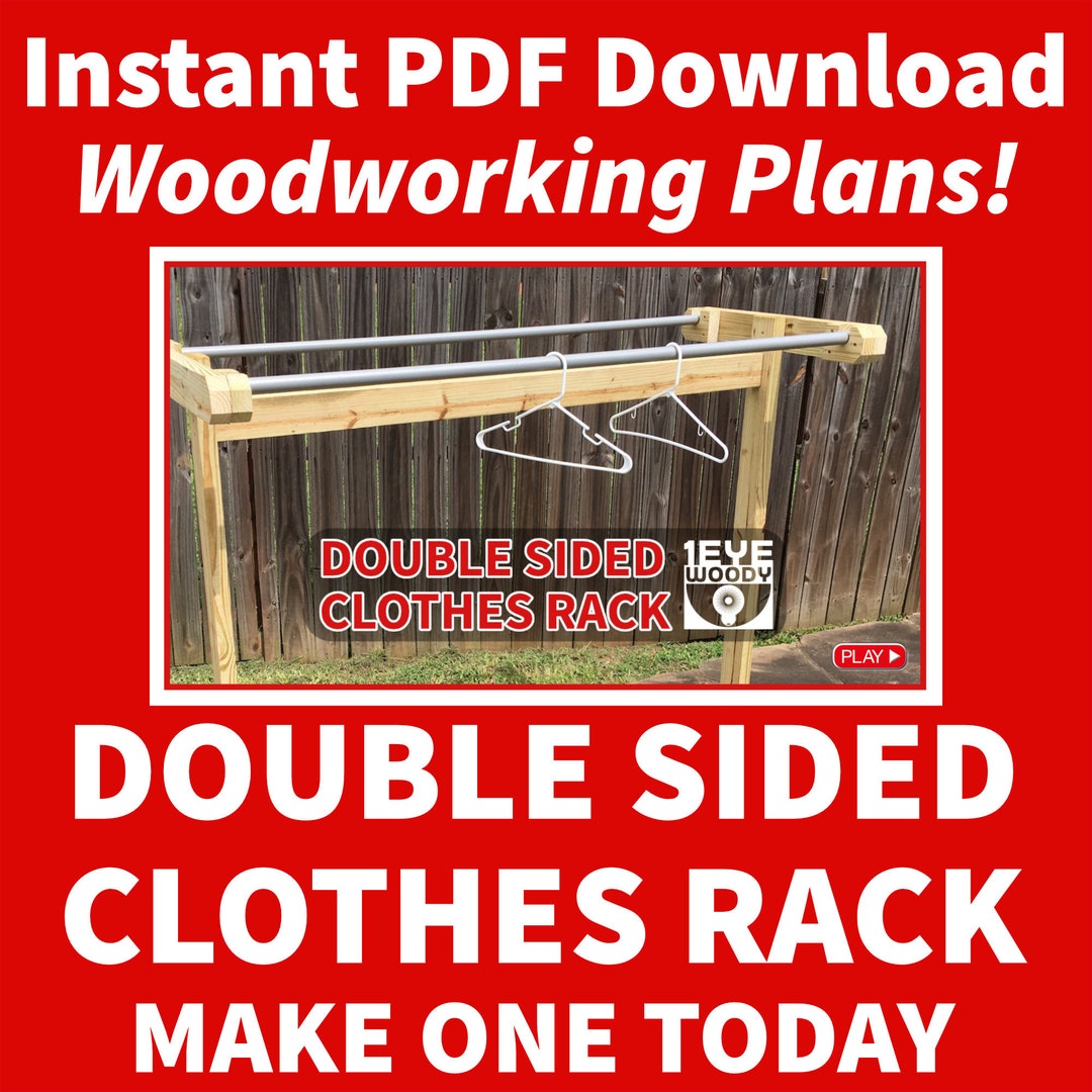 Double Sided Clothes Rack Woodworking Plans - Etsy