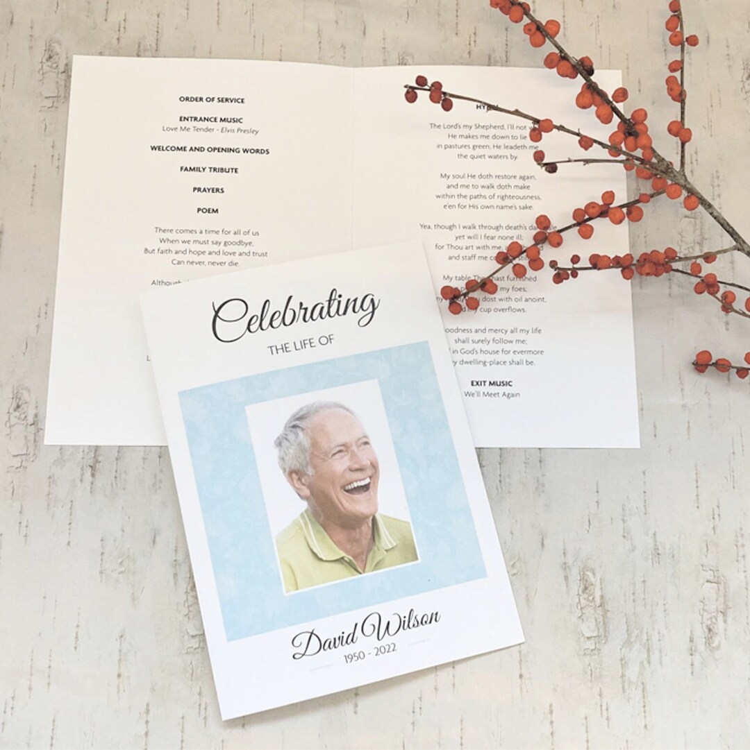 Funeral Program / Order of Service / Memorial Service / Celebration of ...