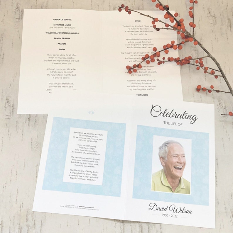 Funeral Program / Order of Service / Memorial Service / Celebration of ...