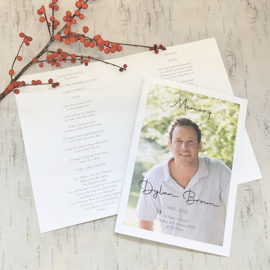 Funeral Program / Order of Service / Memorial Service / Celebration of ...
