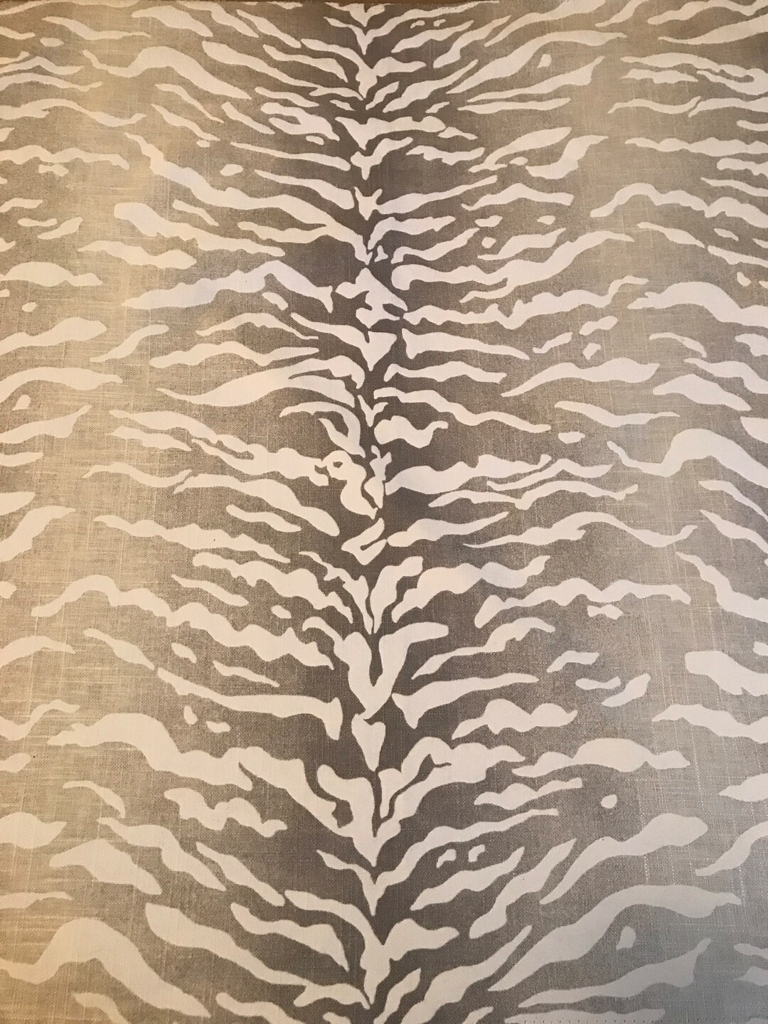 Vern Yip Zebra Fabric Sample: Gray & White Linen Rayon Blend - Etsy