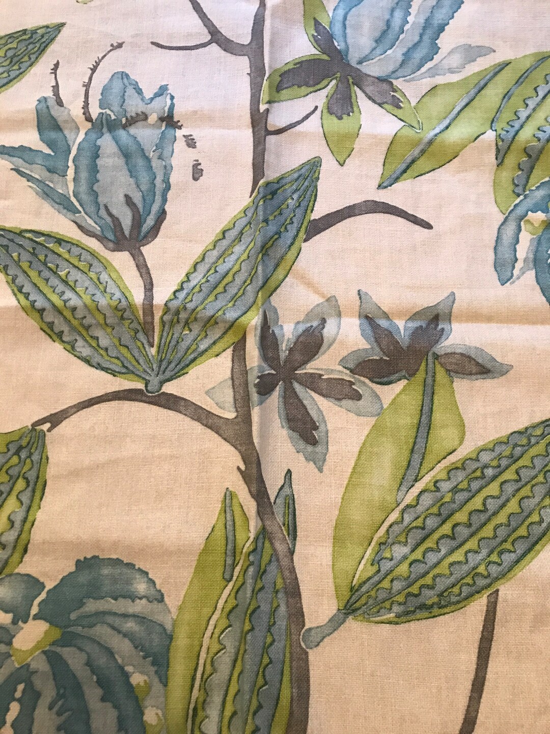 Botanical Print Fabric Sample, Fat Quarters, Crafts Sewing Quilting ...