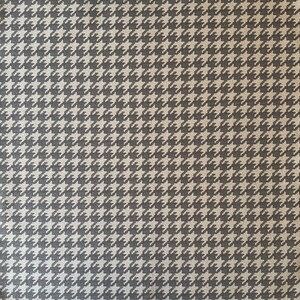 Houndstooth Pattern Fabric Sample, Grey, Stain Resistant, Easy Clean ...