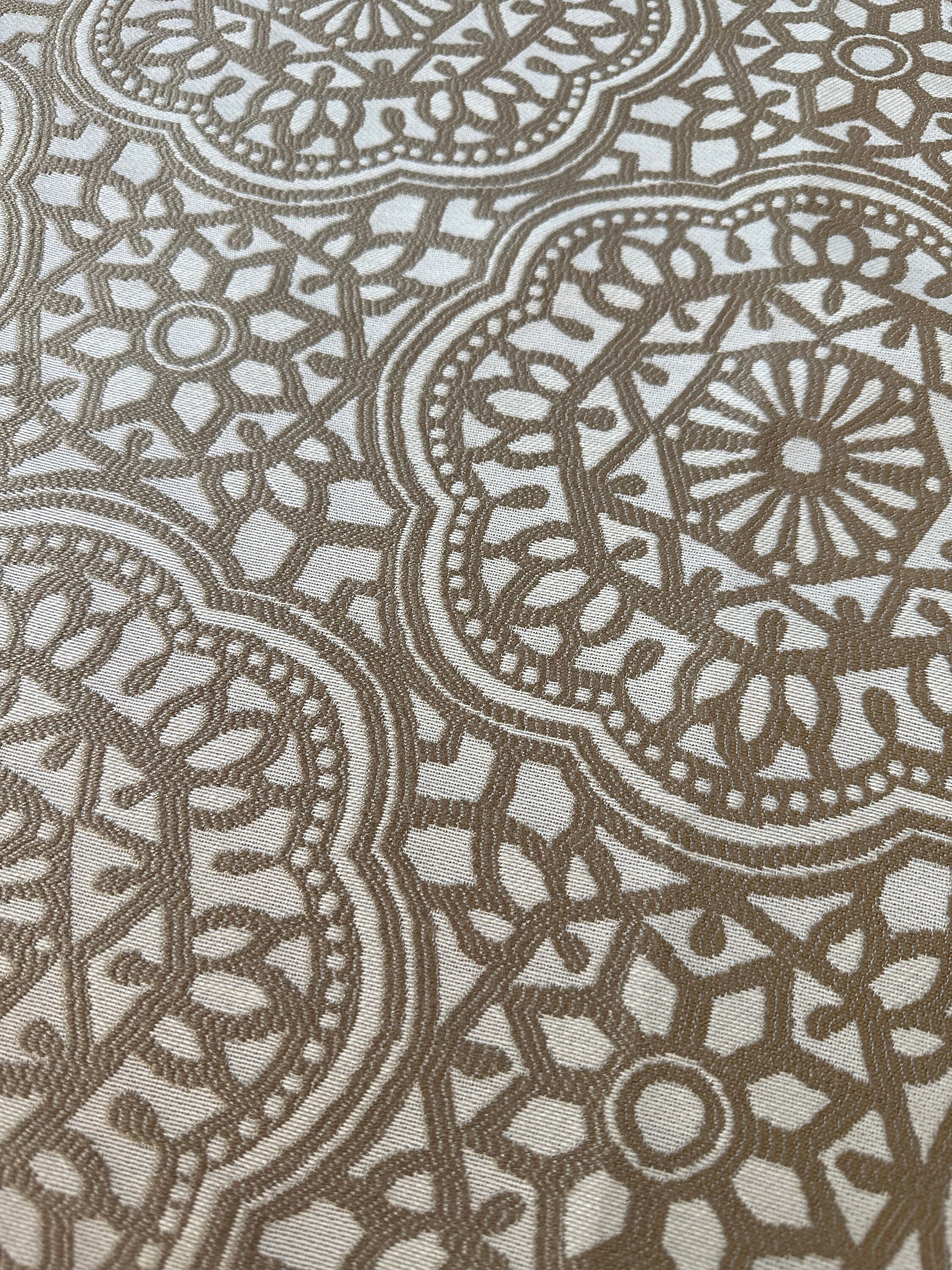 Crypton Fabric Sample: Medallion Pattern, Stain Resistant, Taupe ...