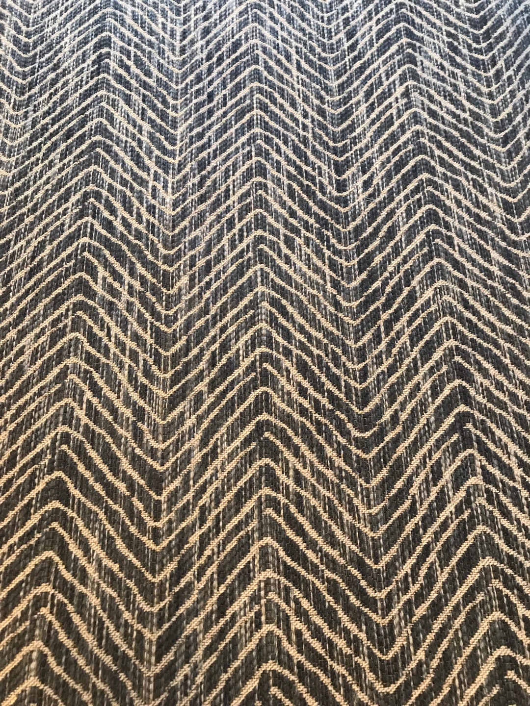 Chevron Fabric Remnant: Slate Blue Gray, 25" Square, Made in Italy - Etsy
