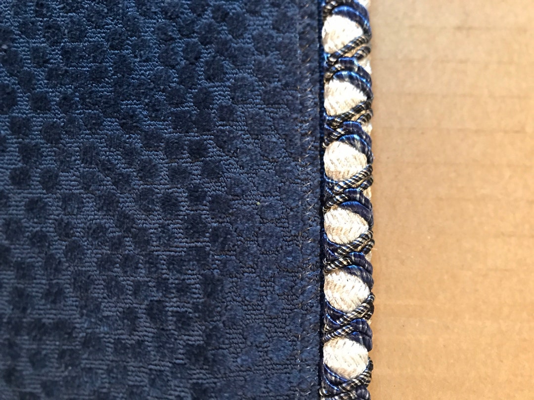 Navy White Rope Trim, 1/2 Inch, Tape Trim, Sewing Crafts, Drapery ...