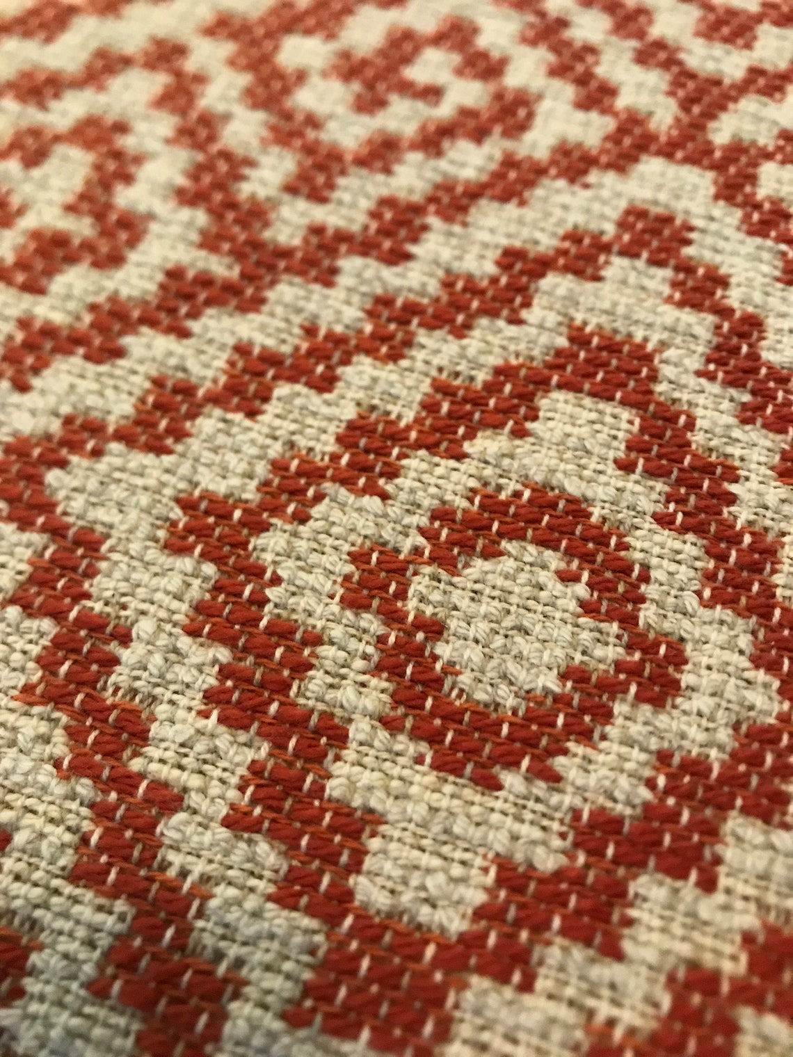 Crypton Fabric Sample: Brick Red Diamond Pattern, Stain Resistant - Etsy