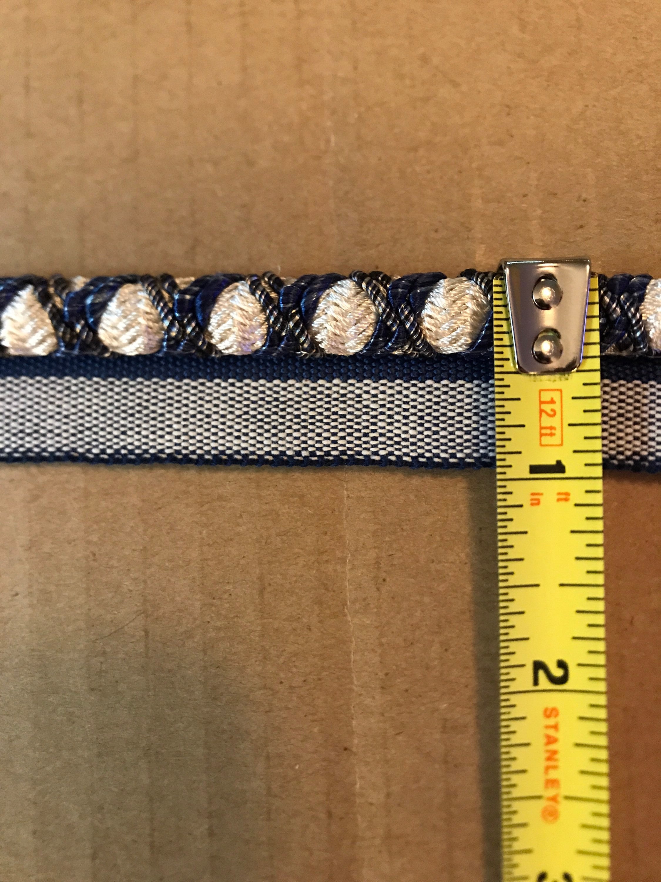 Navy White Rope Trim, 1/2 Inch, Tape Trim, Sewing Crafts, Drapery ...
