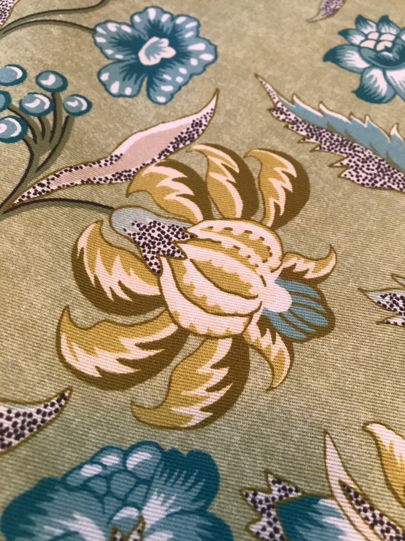 Jacobean Floral Fabric Sample, Fat Quarters, Upholstery, Cushion Covers ...