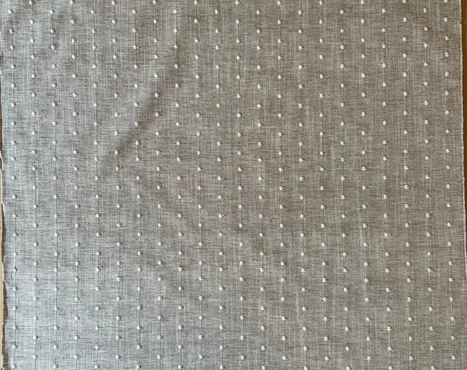 Embroidered Swiss Dots Fabric Sample: Gray & White Cotton Blend - Etsy