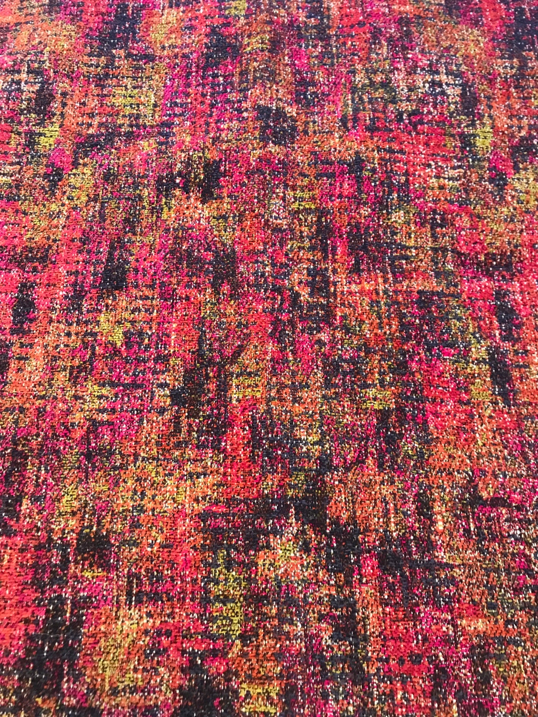 Chenille Fabric Sample: Red, Gold, Gray Woven Tweed (26" Square) - Etsy