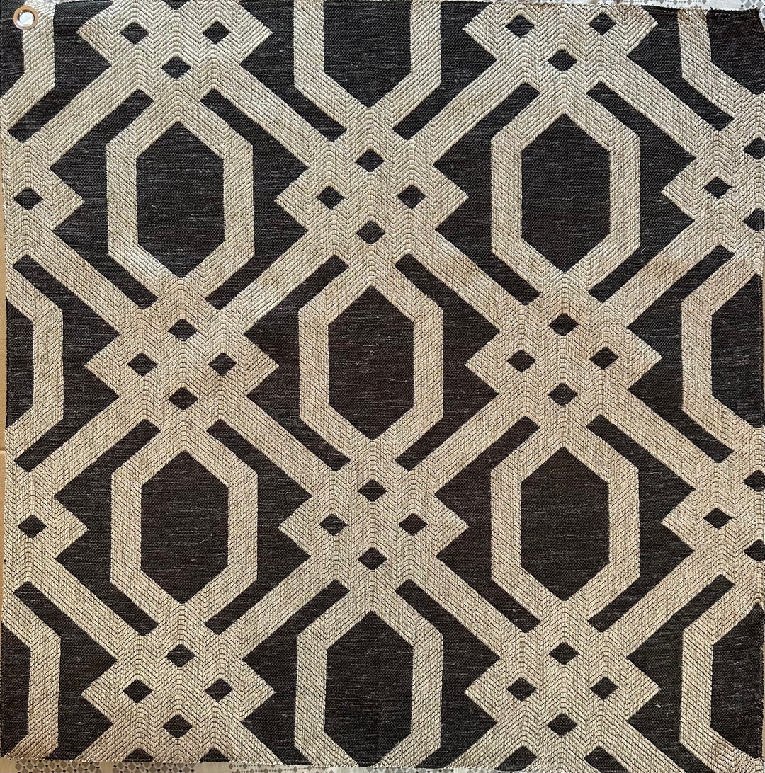 Trellis Pattern Fabric Sample: Gray & Flax Woven Material - Etsy