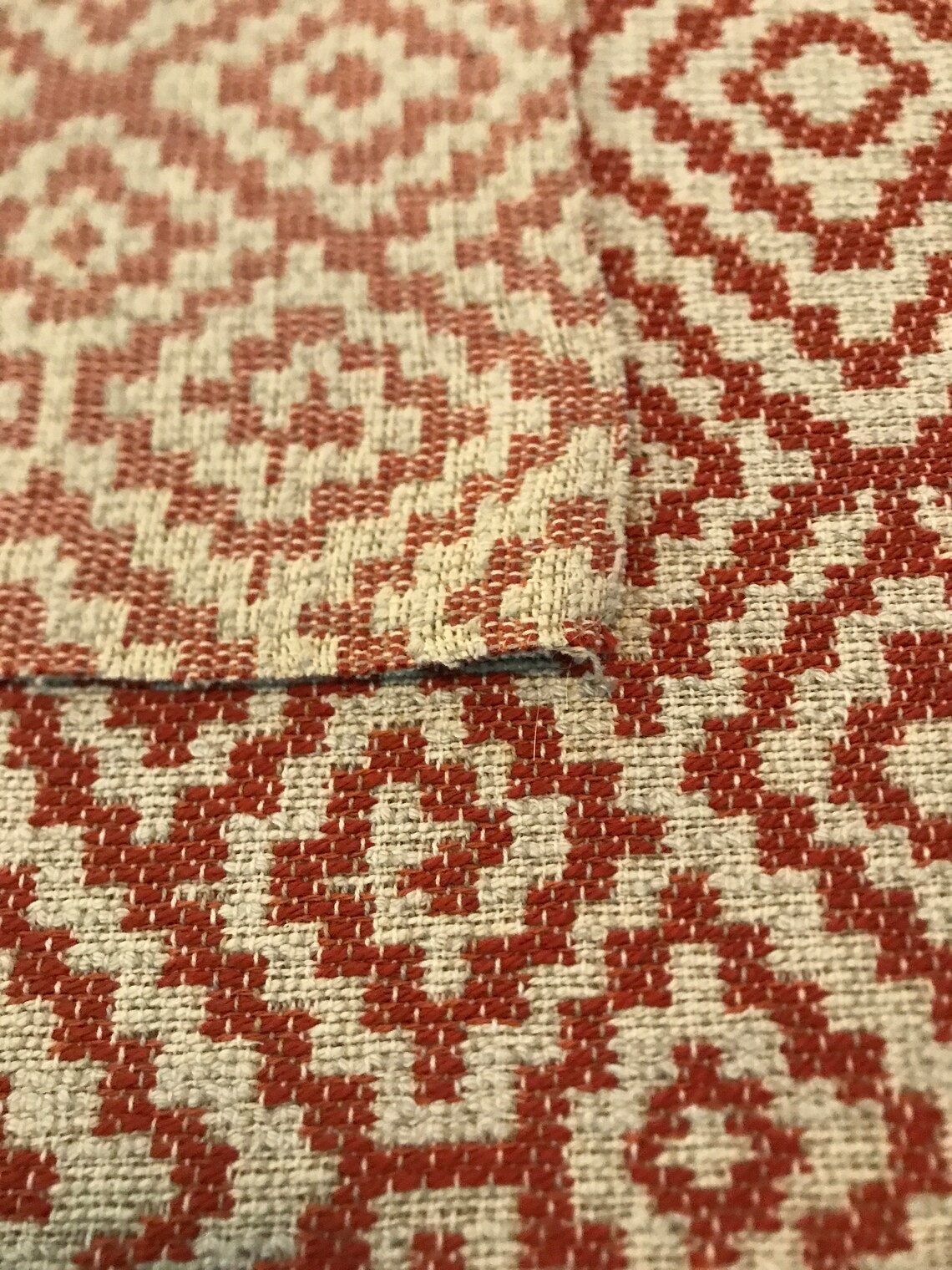Crypton Fabric Sample: Brick Red Diamond Pattern, Stain Resistant - Etsy