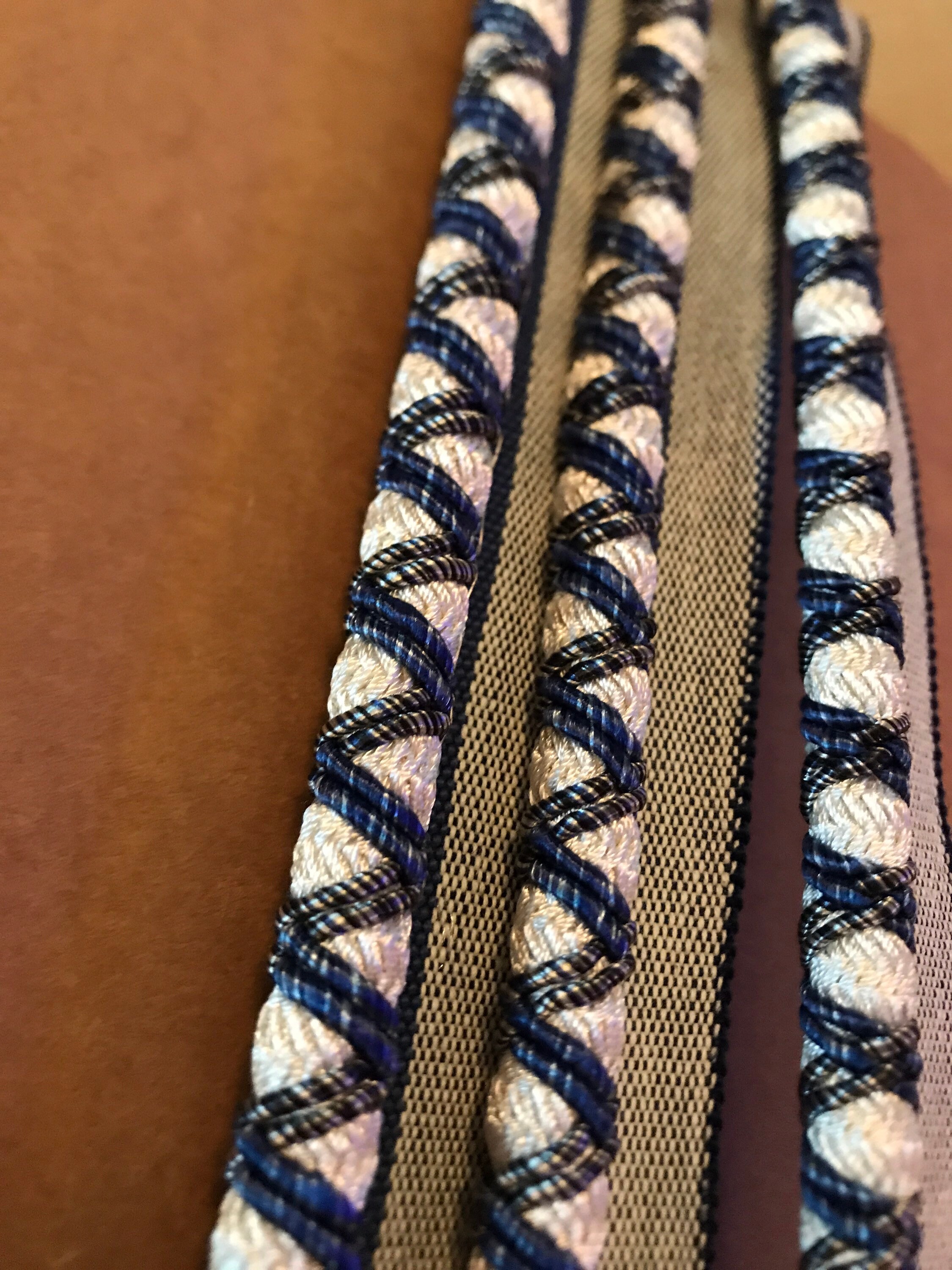 Navy White Rope Trim, 1/2 Inch, Tape Trim, Sewing Crafts, Drapery ...