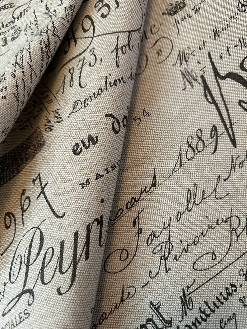 Script Printed Fabric Sample Fat Quarter Pillows Cushion - Etsy