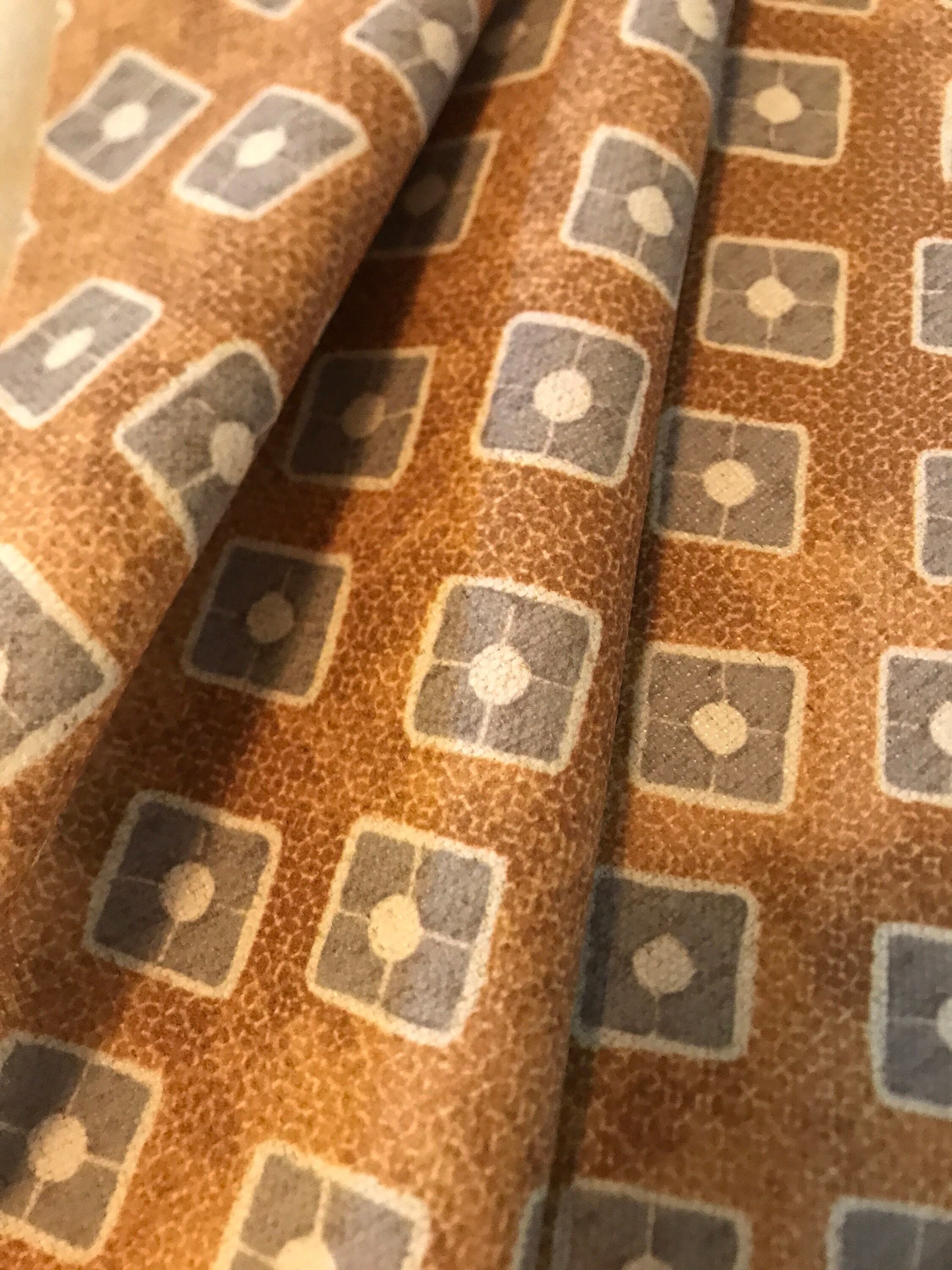 Stacy Garcia Crypton Fabric Sample: Diamond Pattern, Gold & Gray, Stain ...