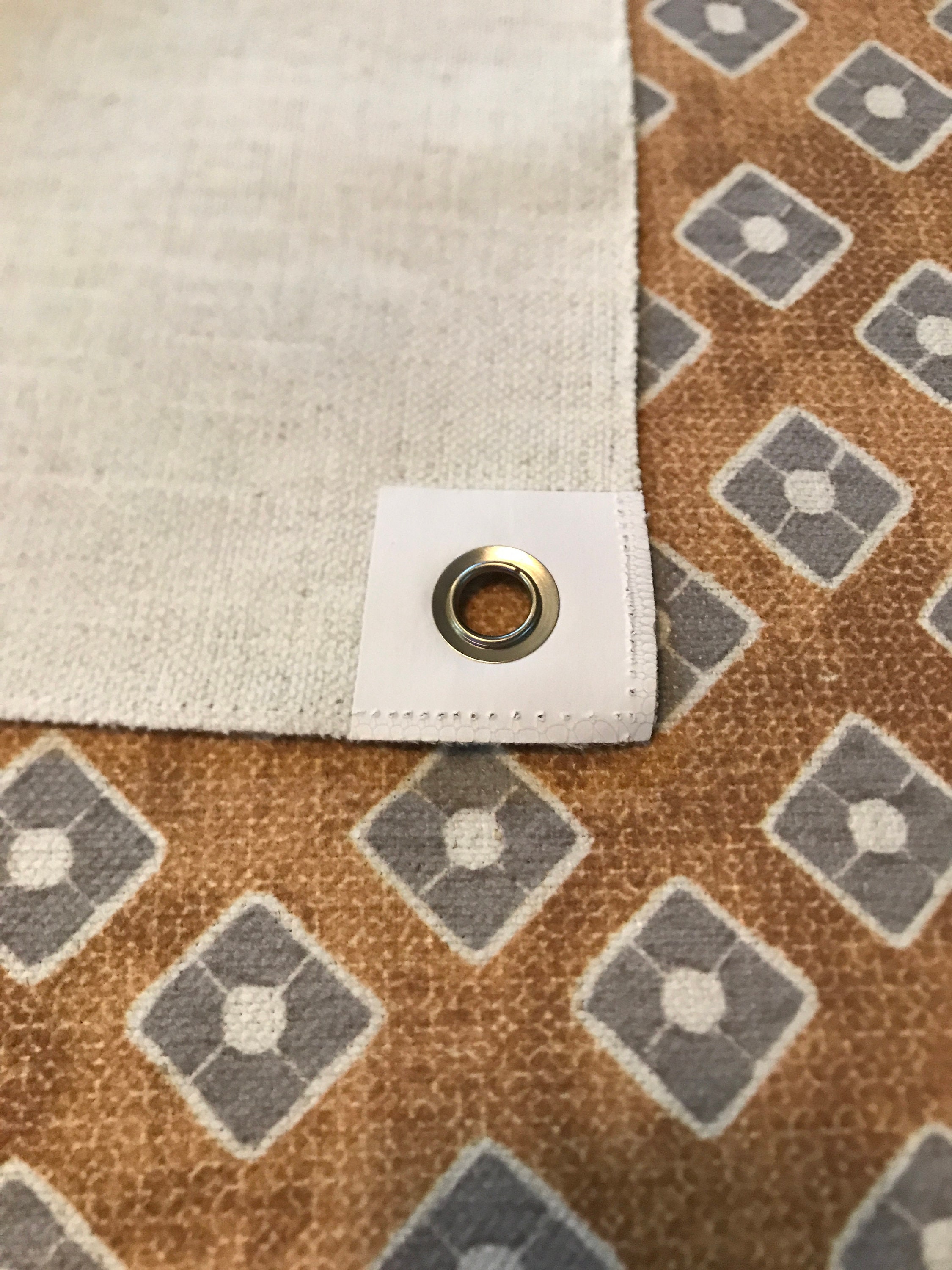 Stacy Garcia Crypton Fabric Sample: Diamond Pattern, Gold & Gray, Stain ...